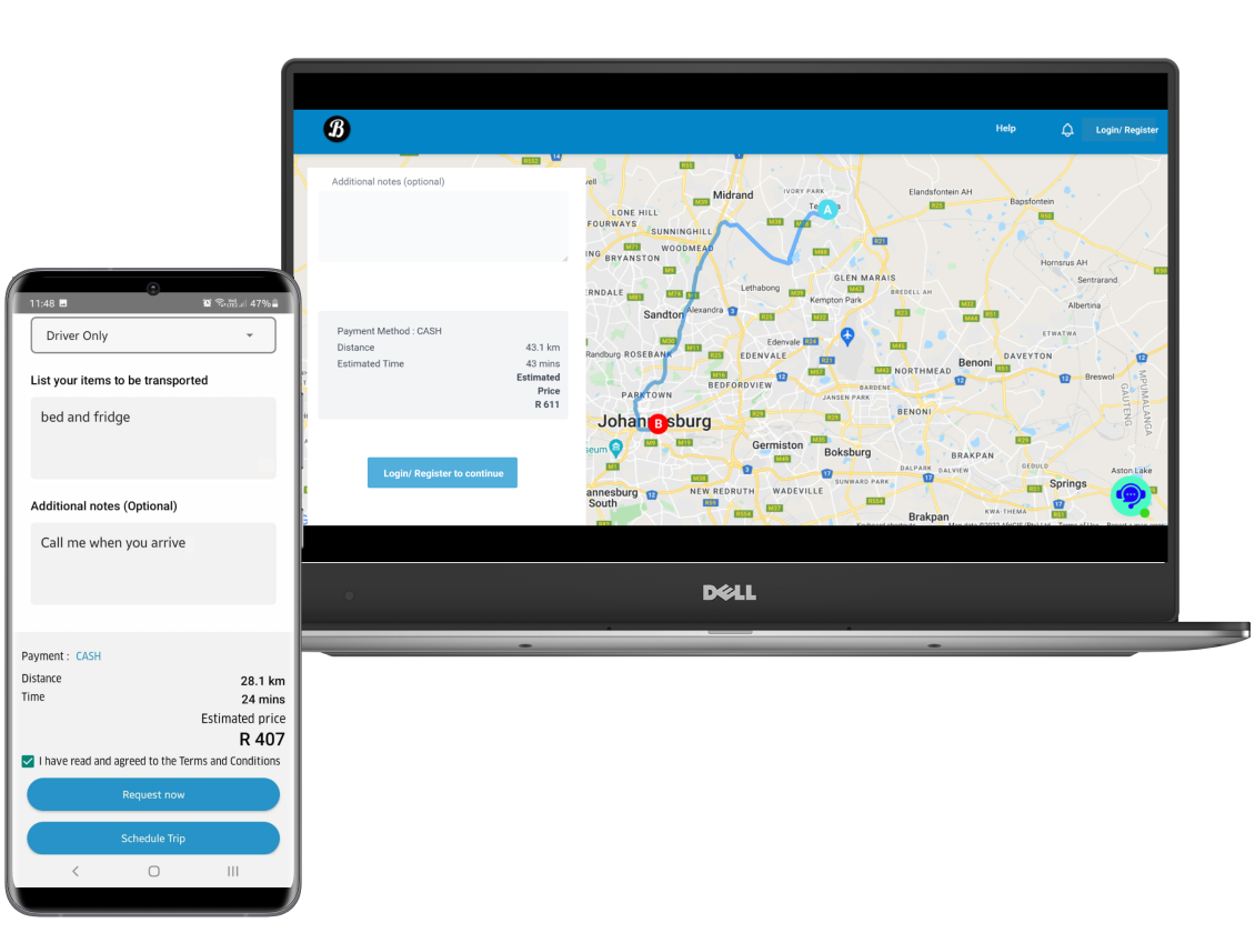 Book a bakkie or truck - BakX